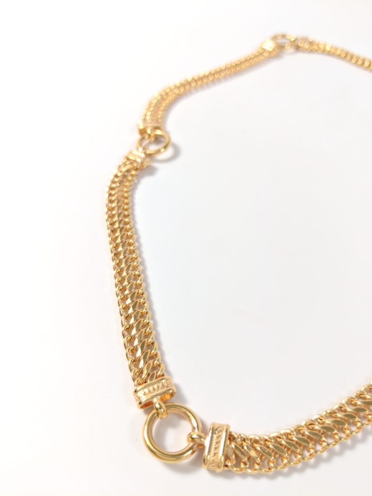 18 KT Yellow Gold Reversible Sedusa Link - Carbo Jewelers