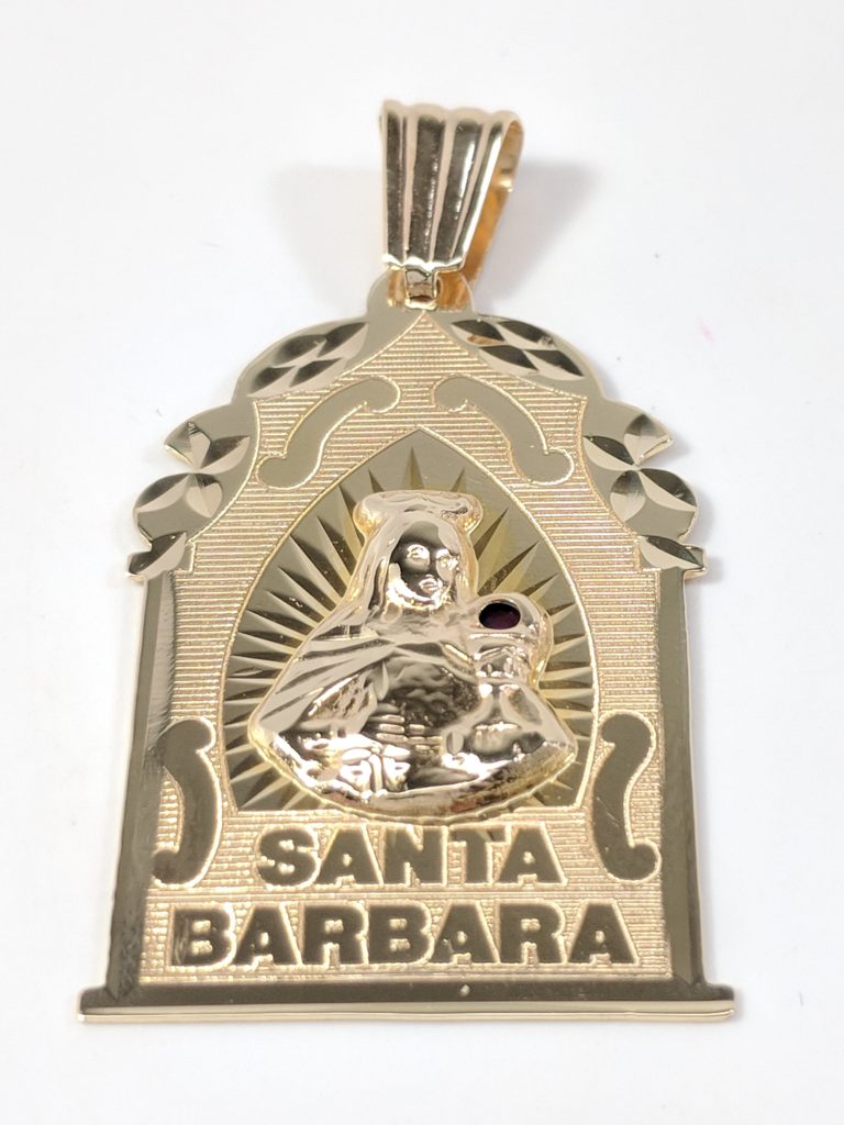 14K Yellow Gold Santa Barbara Pendant - Carbo Jewelers